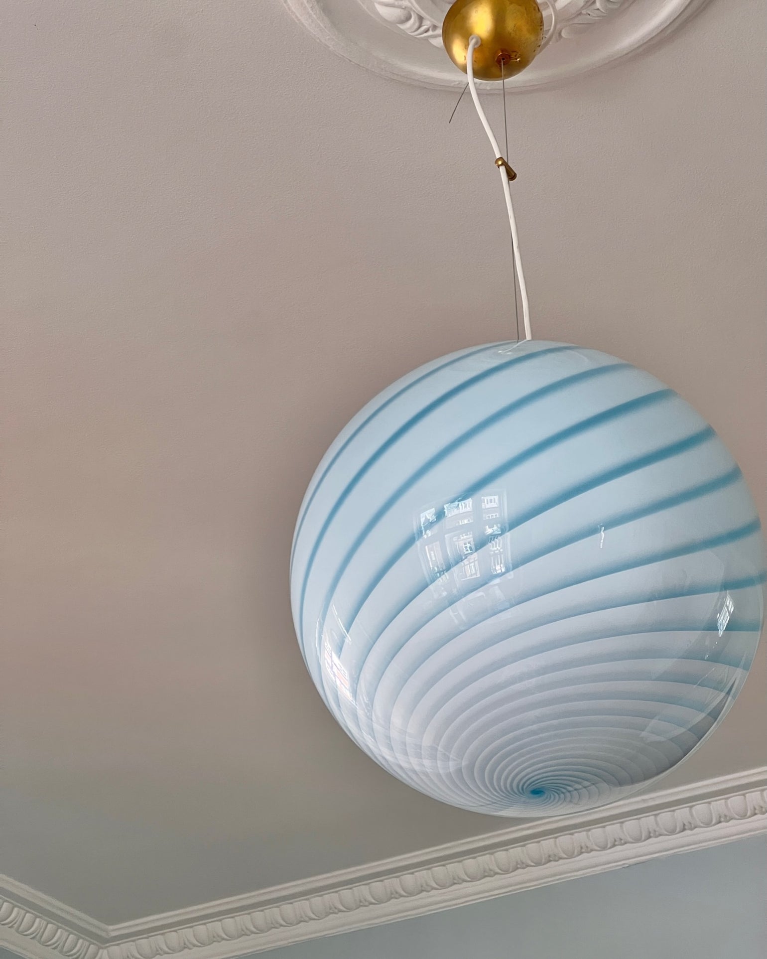 Ceiling lamp - Aqua blue swirl (D40) (Available upon request ...