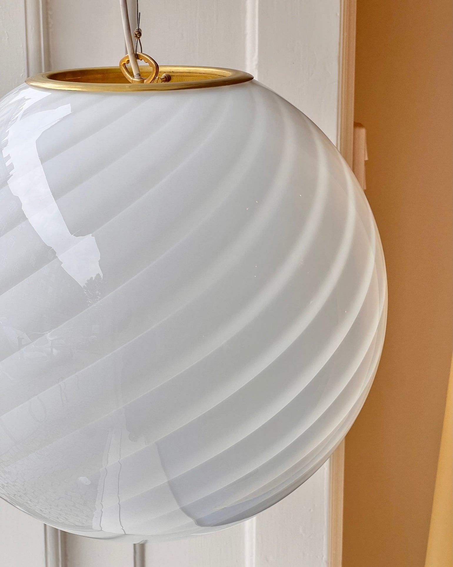 Candy ceiling lamp - White swirl (D40) – Millefiori Interior