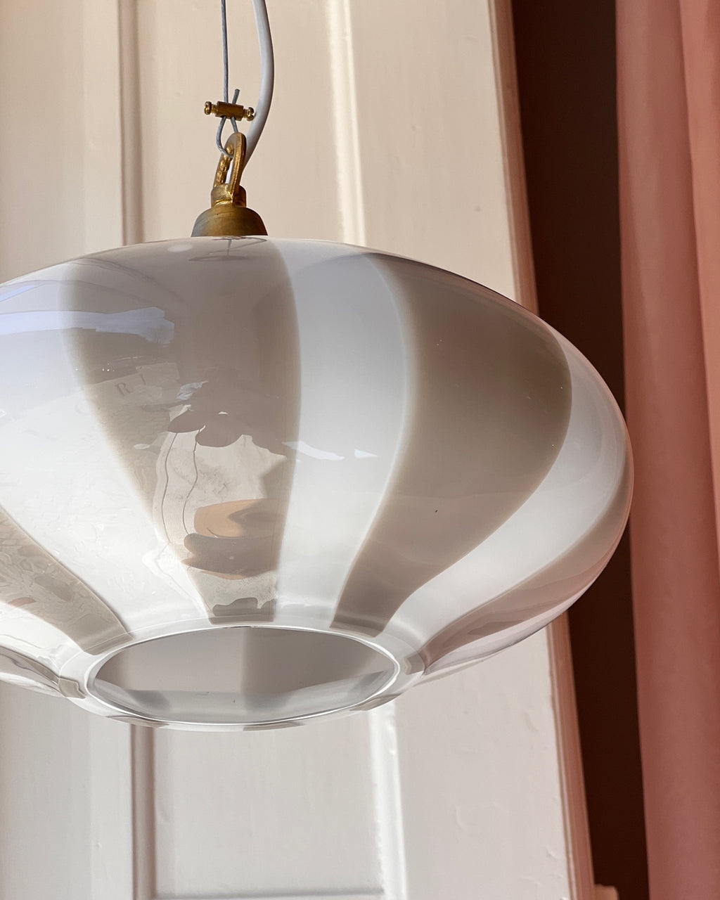 Candy ceiling lamp - Grey vertical stripes (sample) – Millefiori Interior