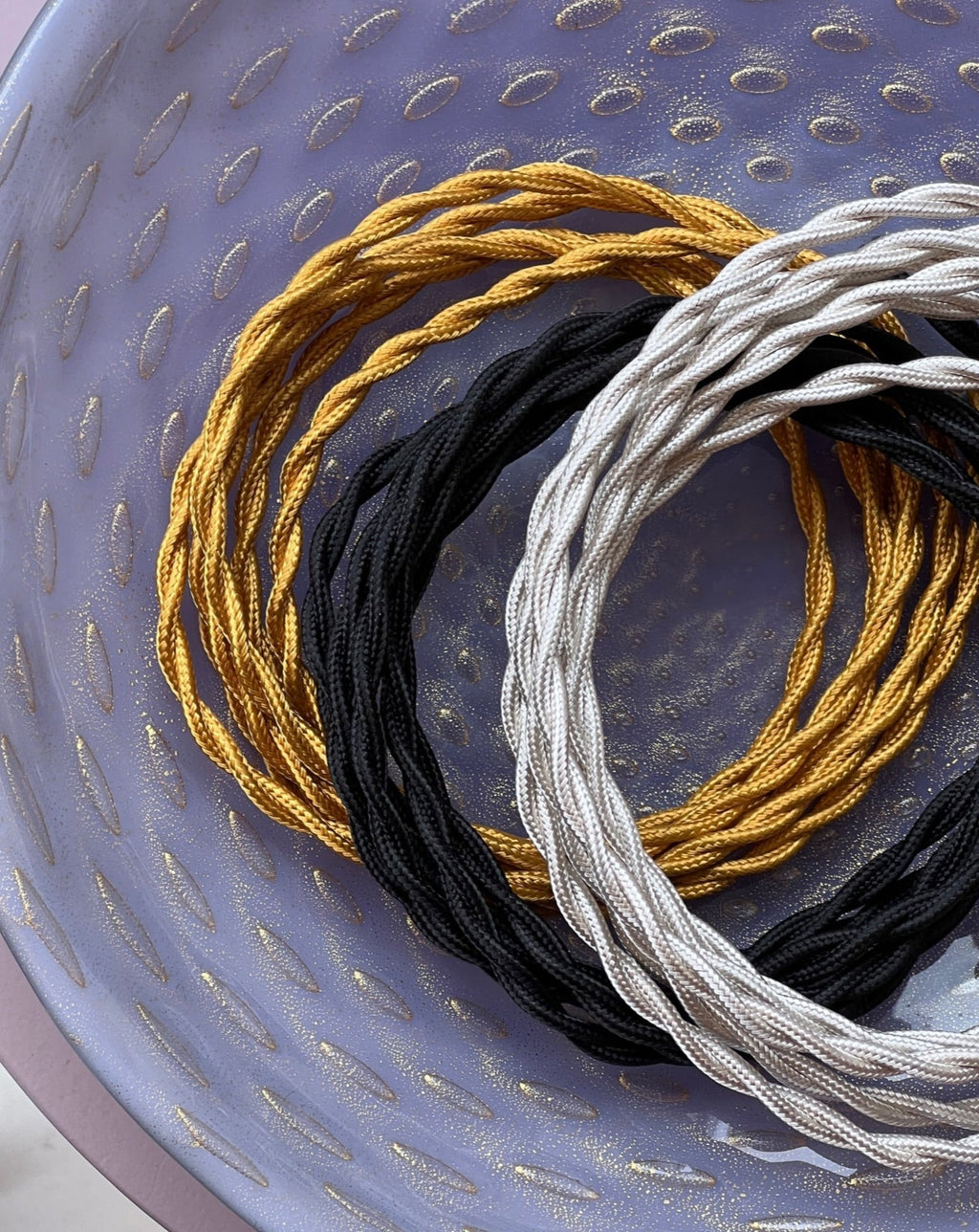 Cotton braided cable with switch and EU plug (for wall lamps ...