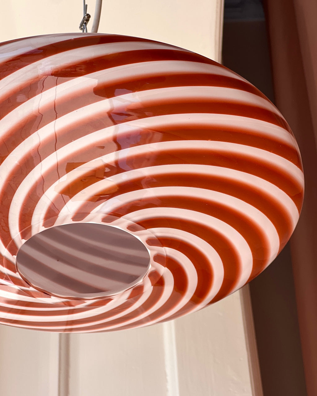 Candy ceiling lamp - Dark red swirl (sample) – Millefiori Interior