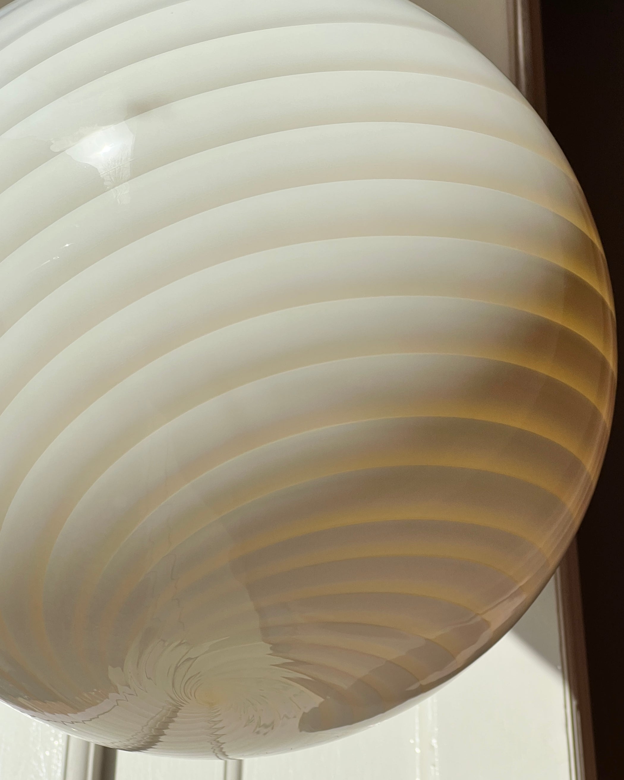 Candy ceiling lamp - Light yellow/cream swirl (D40) – Millefiori Interior